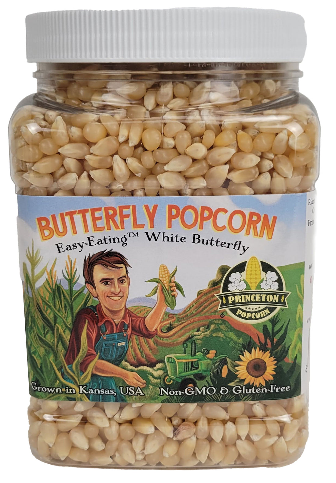 2lb Butterfly Shaped Unpopped White Popcorn Kernels – Princeton Popcorn ...