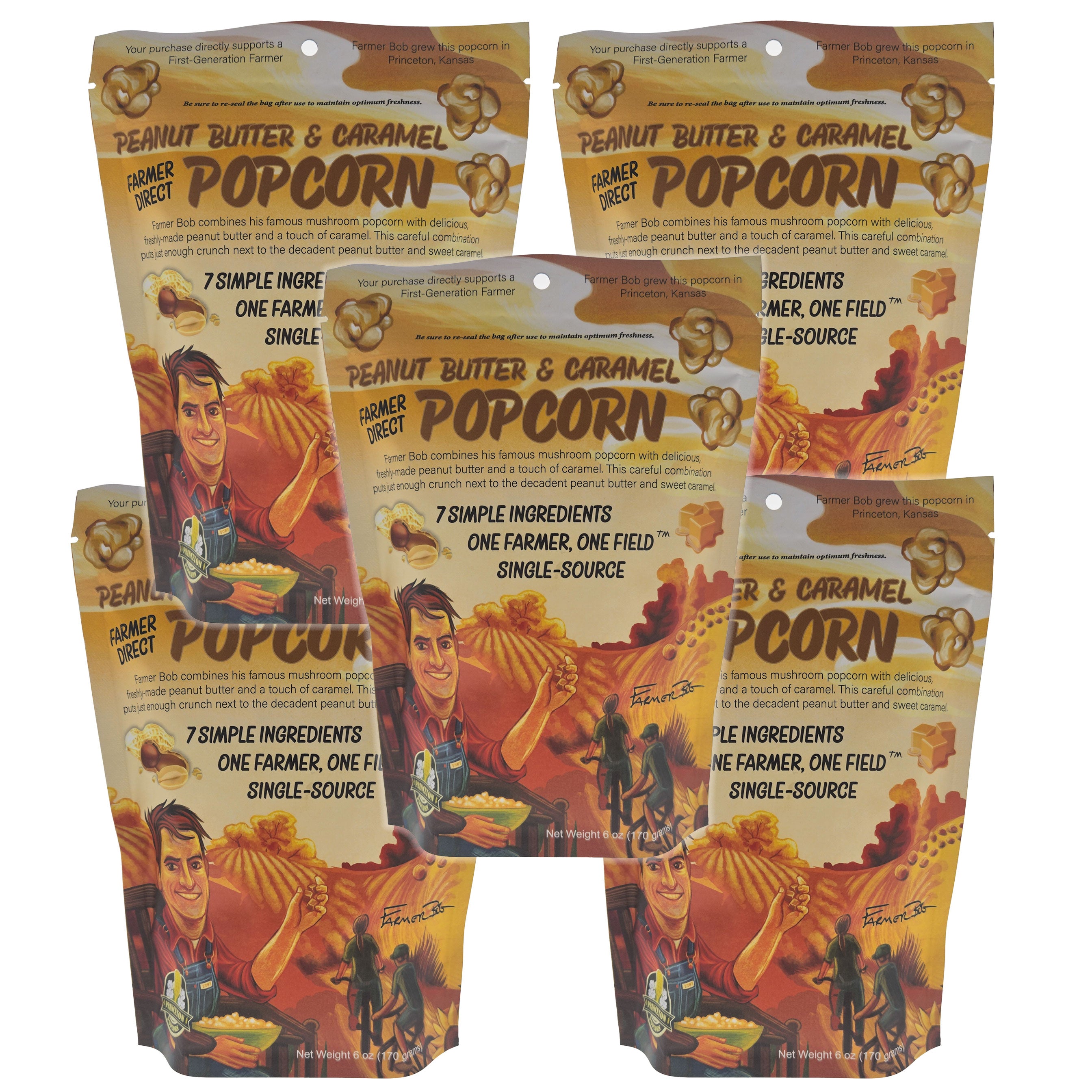 PuffyCrunch™ Peanut Butter and Caramel Popcorn 6 ounce Bag – Princeton ...